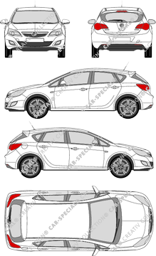 Search vehicle drawings | ccvision CAR-SPECIAL®: Vauxhall Astra