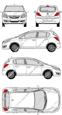 Search vehicle drawings | ccvision CAR-SPECIAL®: Vauxhall Corsa